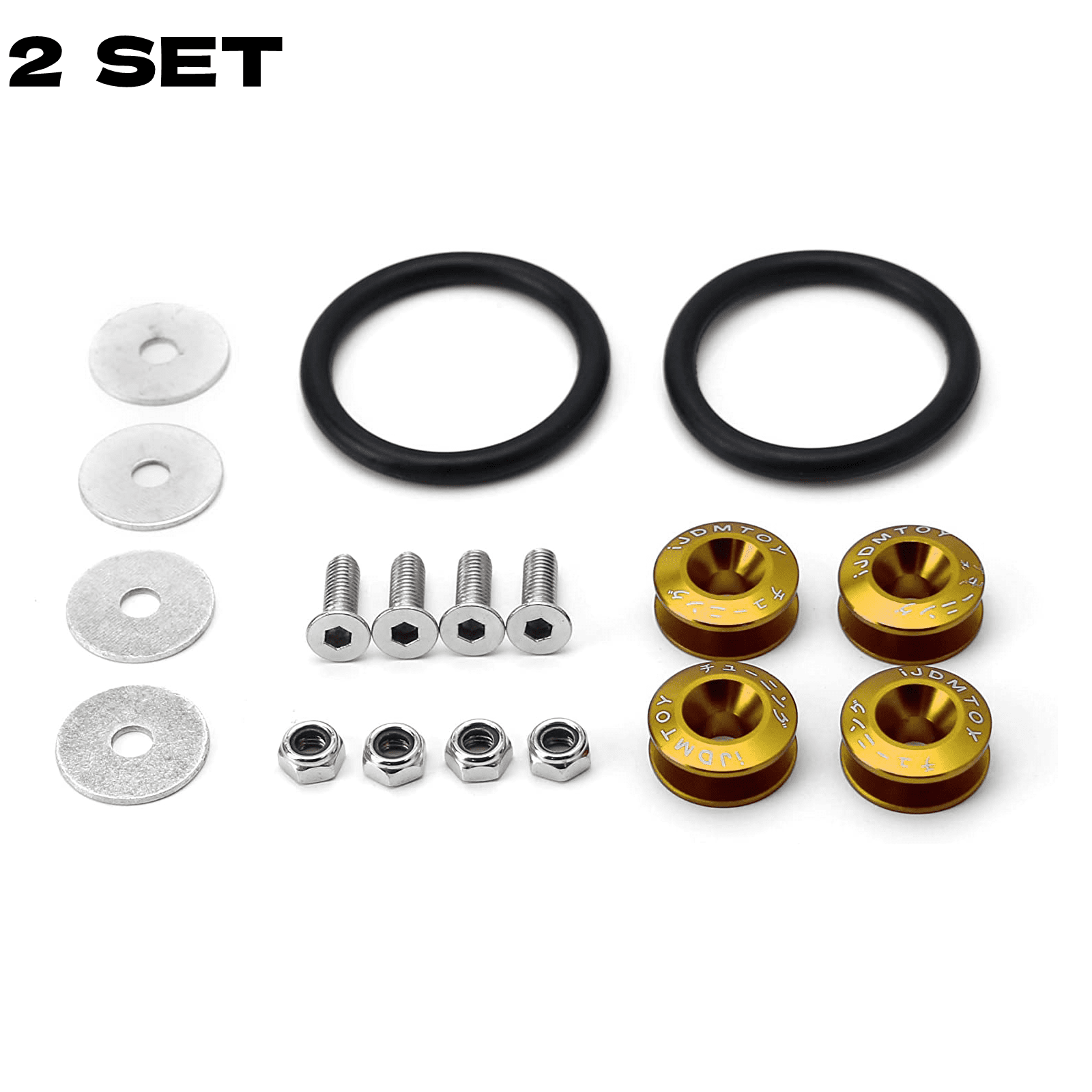 Black JDM Quick Release Fasteners Bumper For Car Trunk Fender Hatch ...