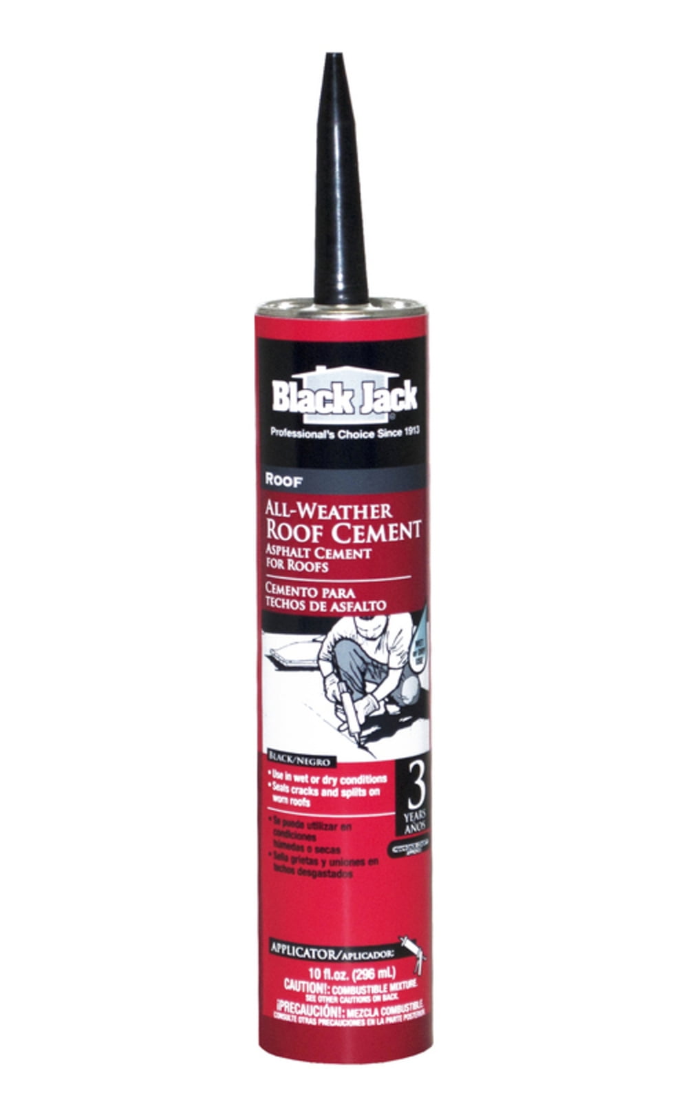 Black Jack All-Weather Plastic Roof Cement Tube, 10 Oz. - Walmart ...
