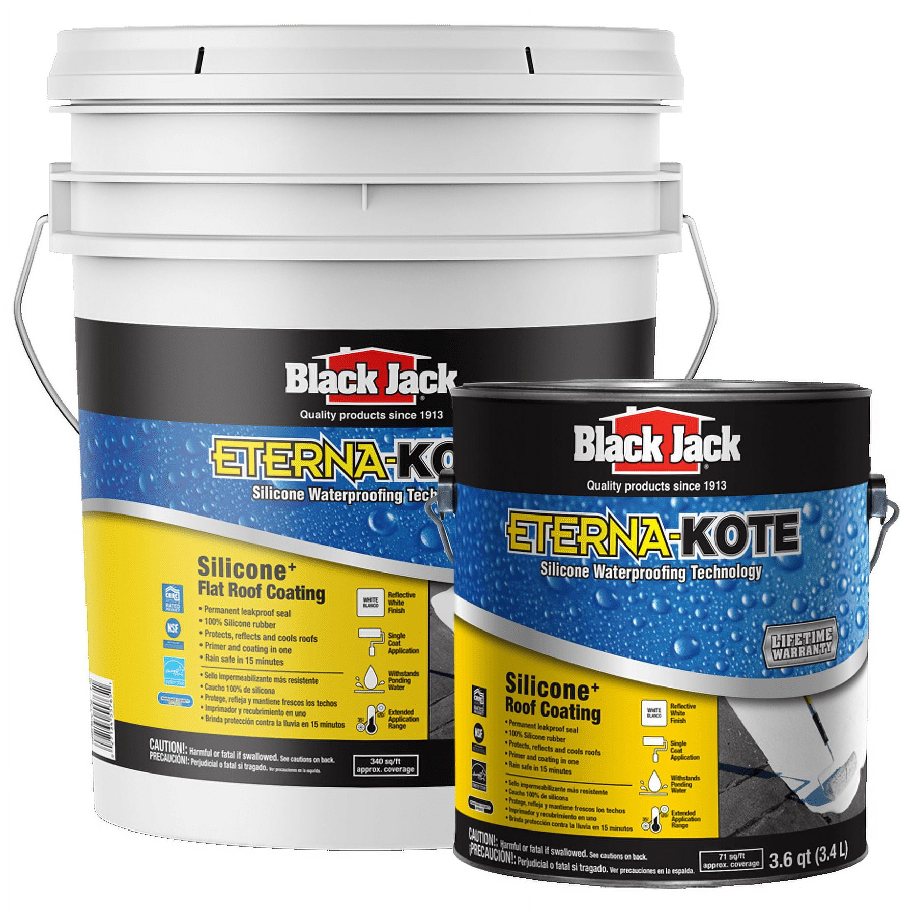 Black Jack Eterna-Kote 100% Silicone+ Roof Coating - Walmart.com