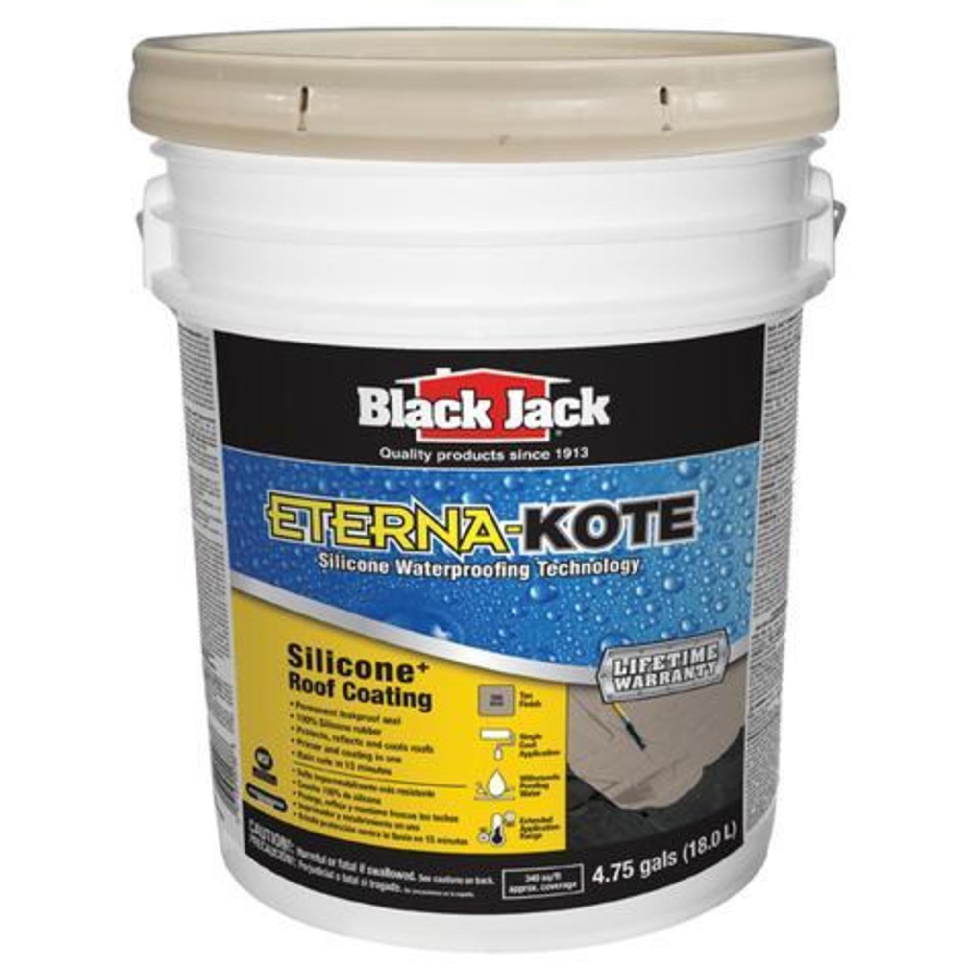 Black Jack Eterna-Kote 100% Silicone+ Roof Coating, 5 Gallon - Walmart.com