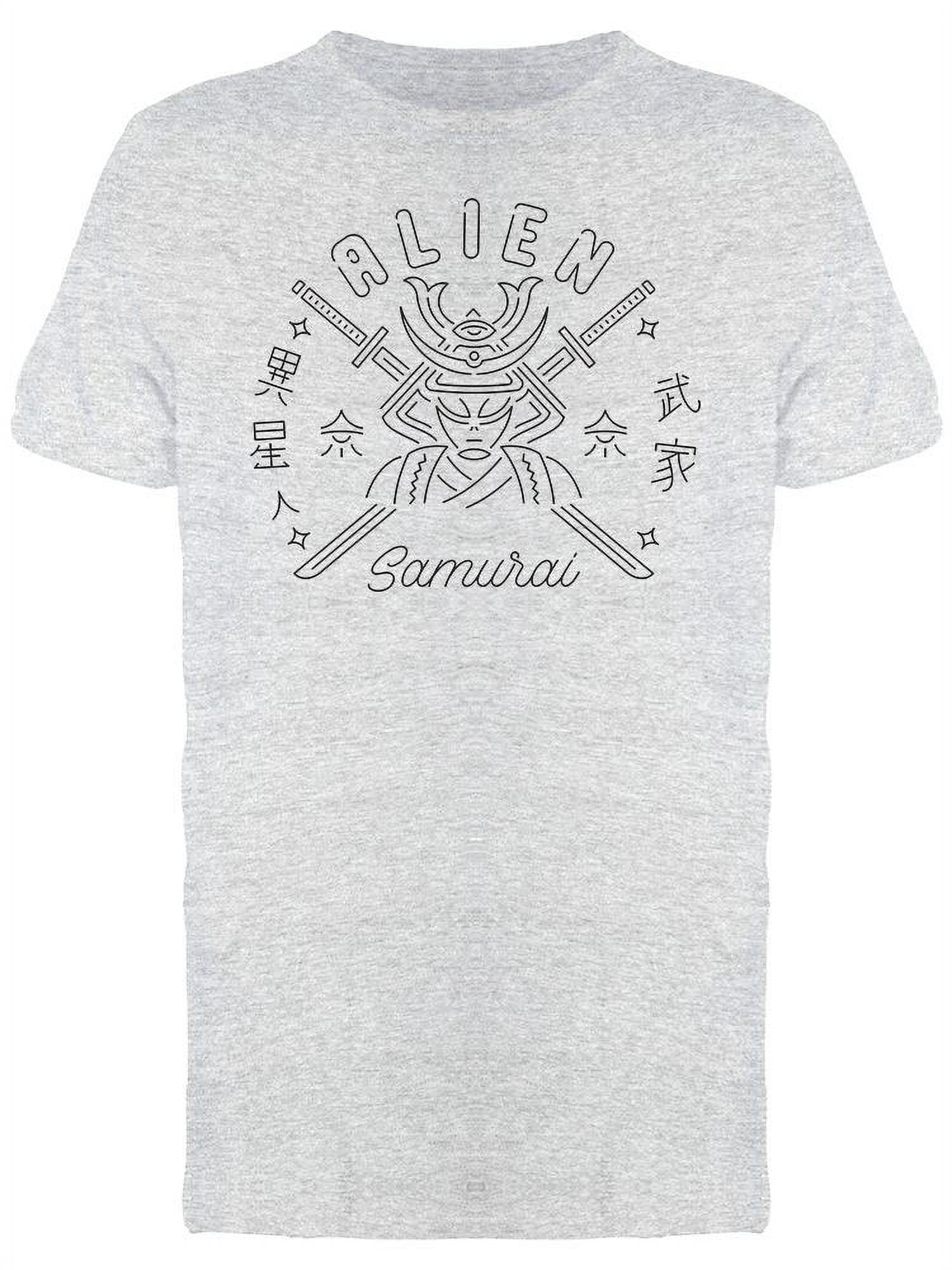 Black Japanese Alien Samurai T-Shirt Men -Image by Shutterstock, Male ...