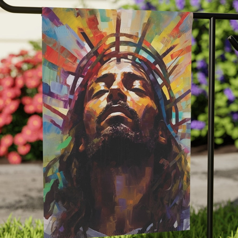 Black Jesus Art Flag Christian Yard Decor 12x18 POLE NOT INCLUDED ...
