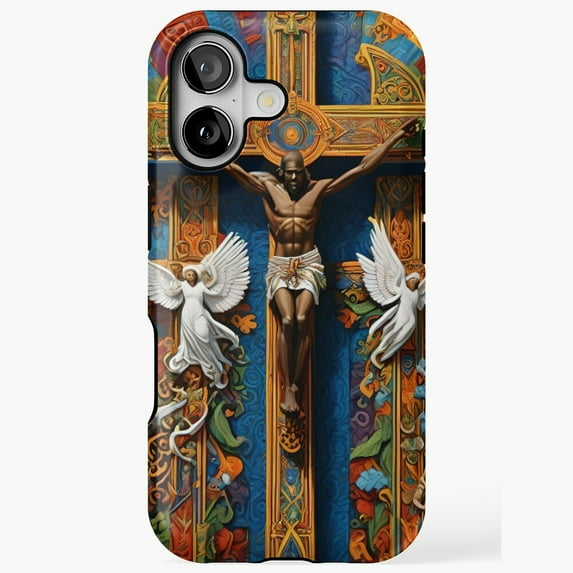 Black Jesus Crucifixion Religious Faith Art iPhone Case 17 through 11 ...