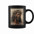 Black Jesus Face Of Jesus Cross With Crown Of Thorns Coffee Mugs ...