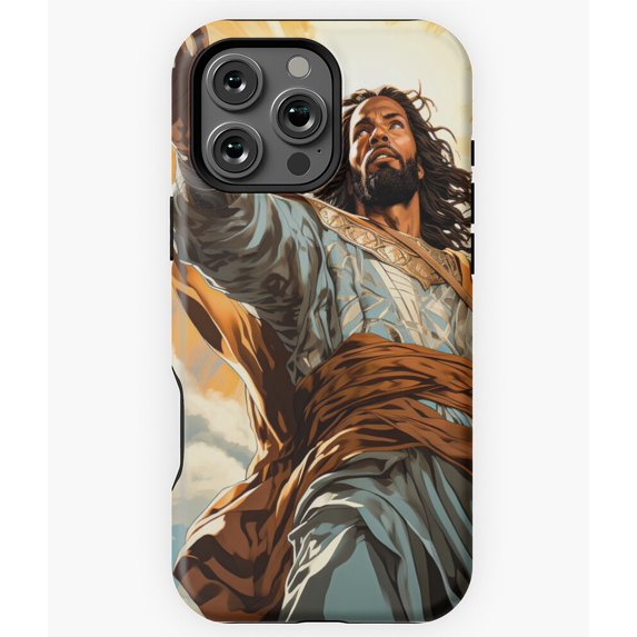 Black Jesus Religious Art Phone Case for iPhone 16 15 14 13 12 11 Pro ...