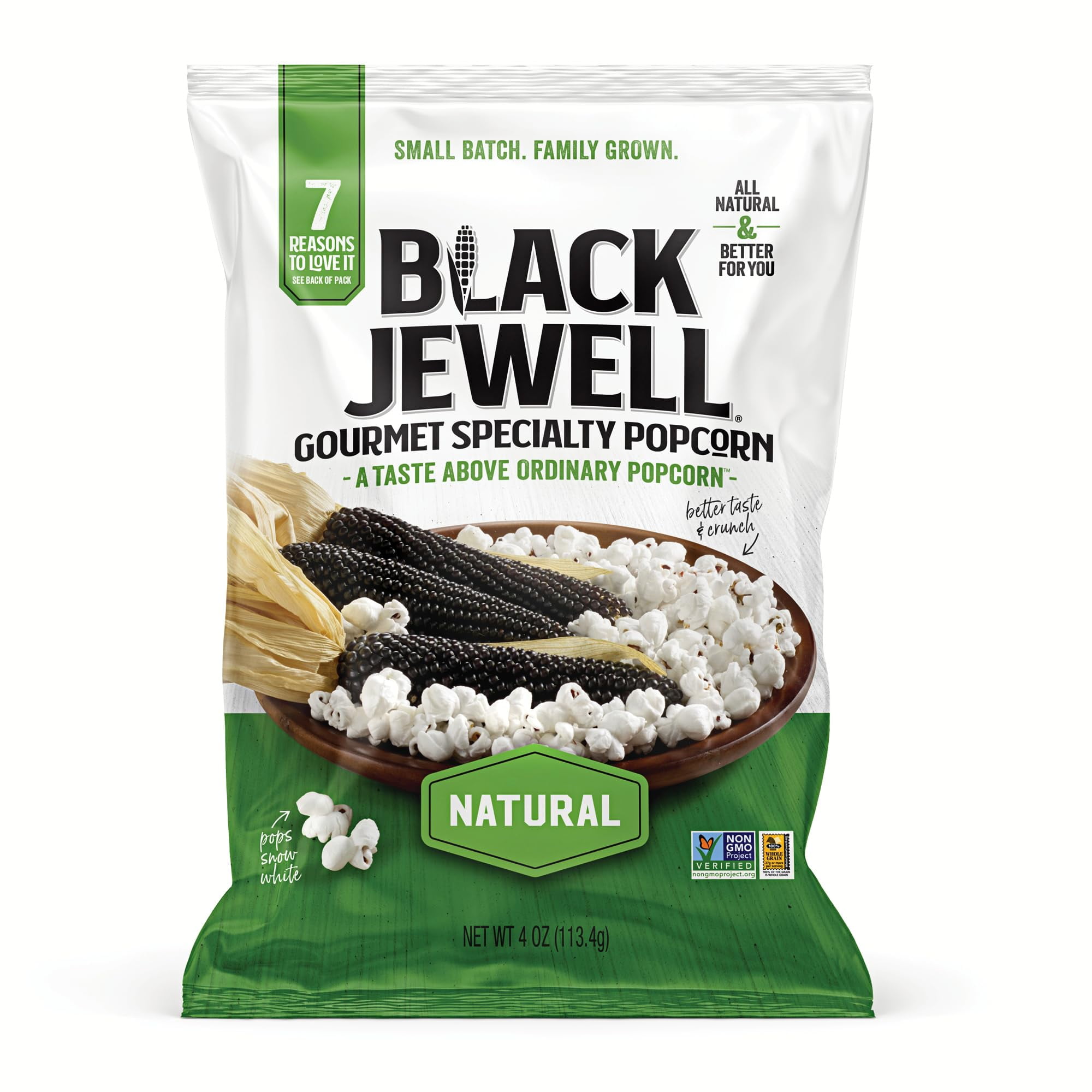 Black Jewell Natural Popped AKF18 Popcorn, Gourmet Specialty Popcorn, 4 ...