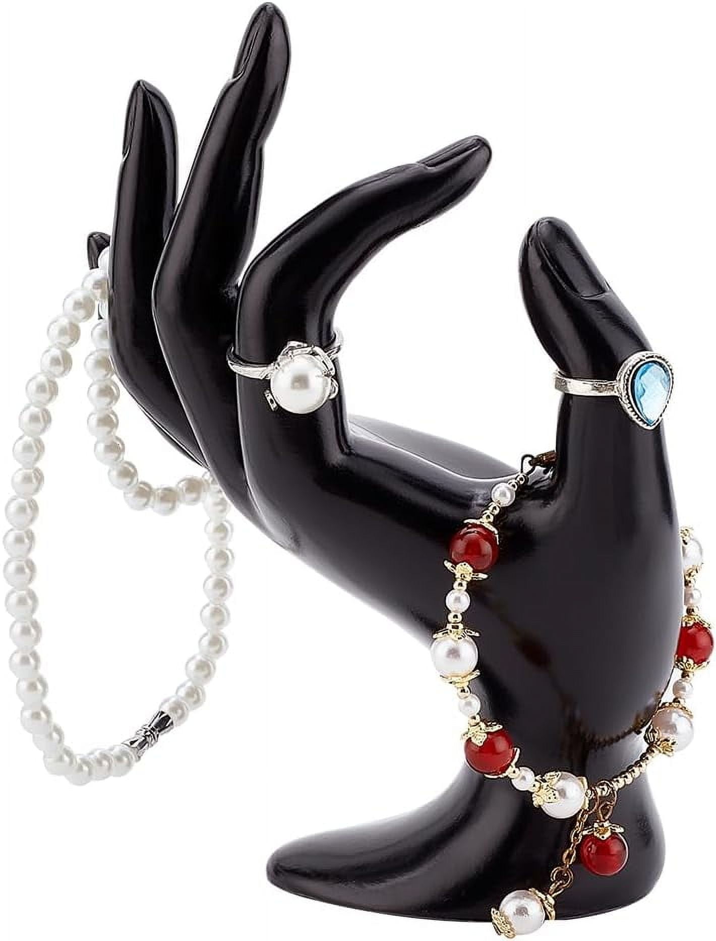 Black Jewelry Display Holder Stand OK Shaped Hand Ring Holder Jewelry ...