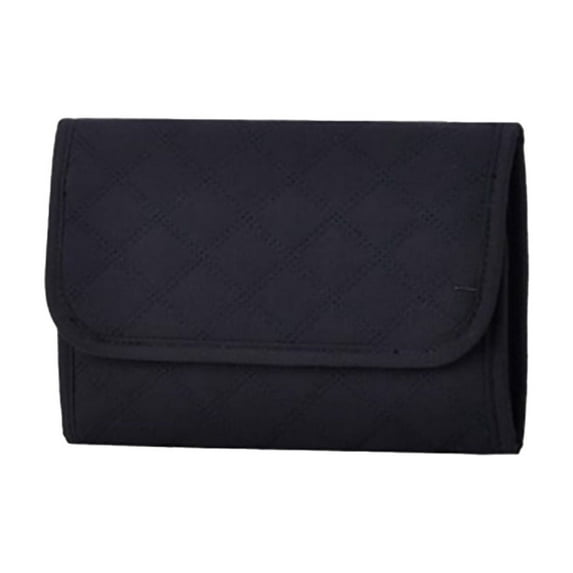 Black Jewelry Storage Roll Travel Organizer Bag Folding Portable ...