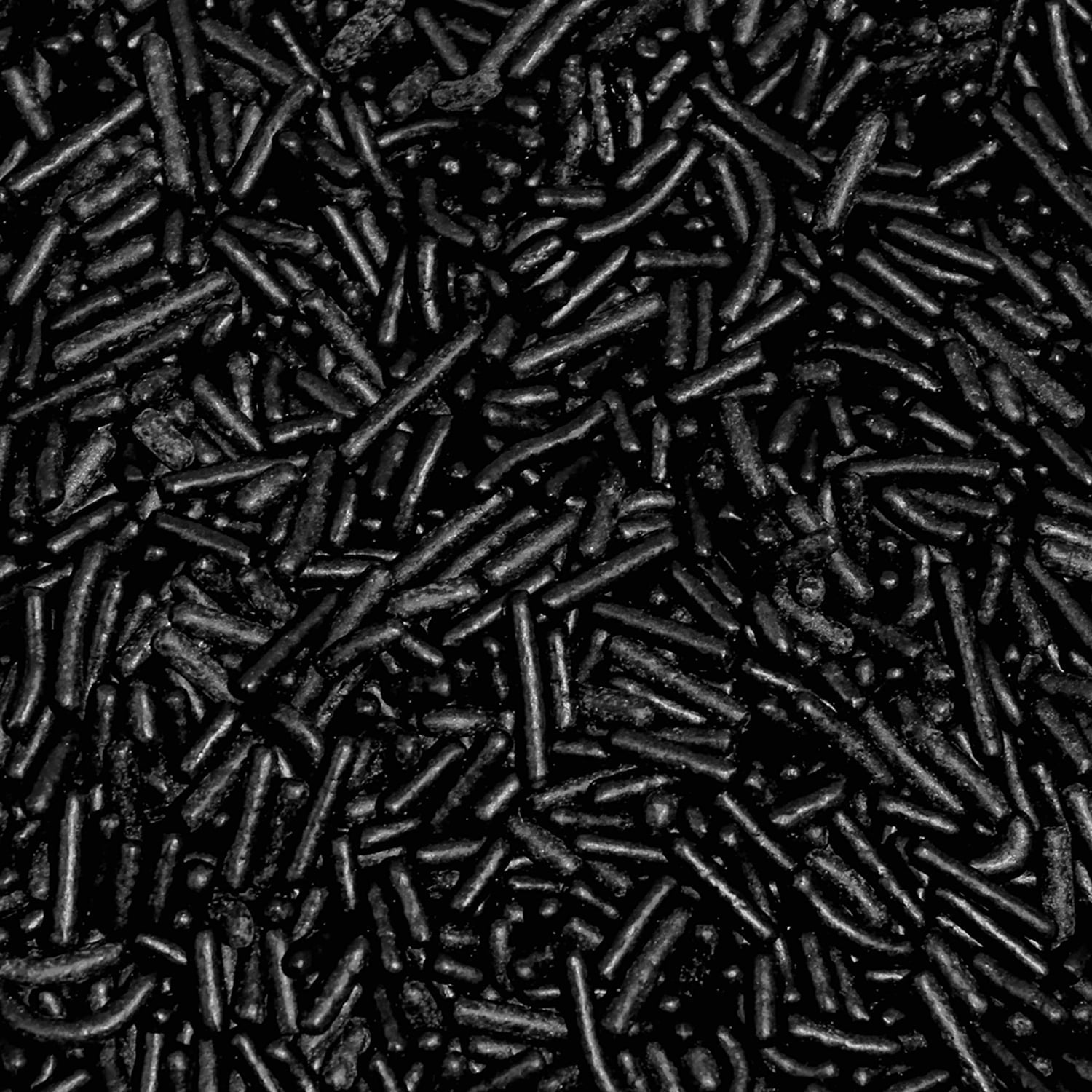 Krazy Sprinkles - Edible Black Jimmies - Classic Ice Cream Topping, 1/2 ...
