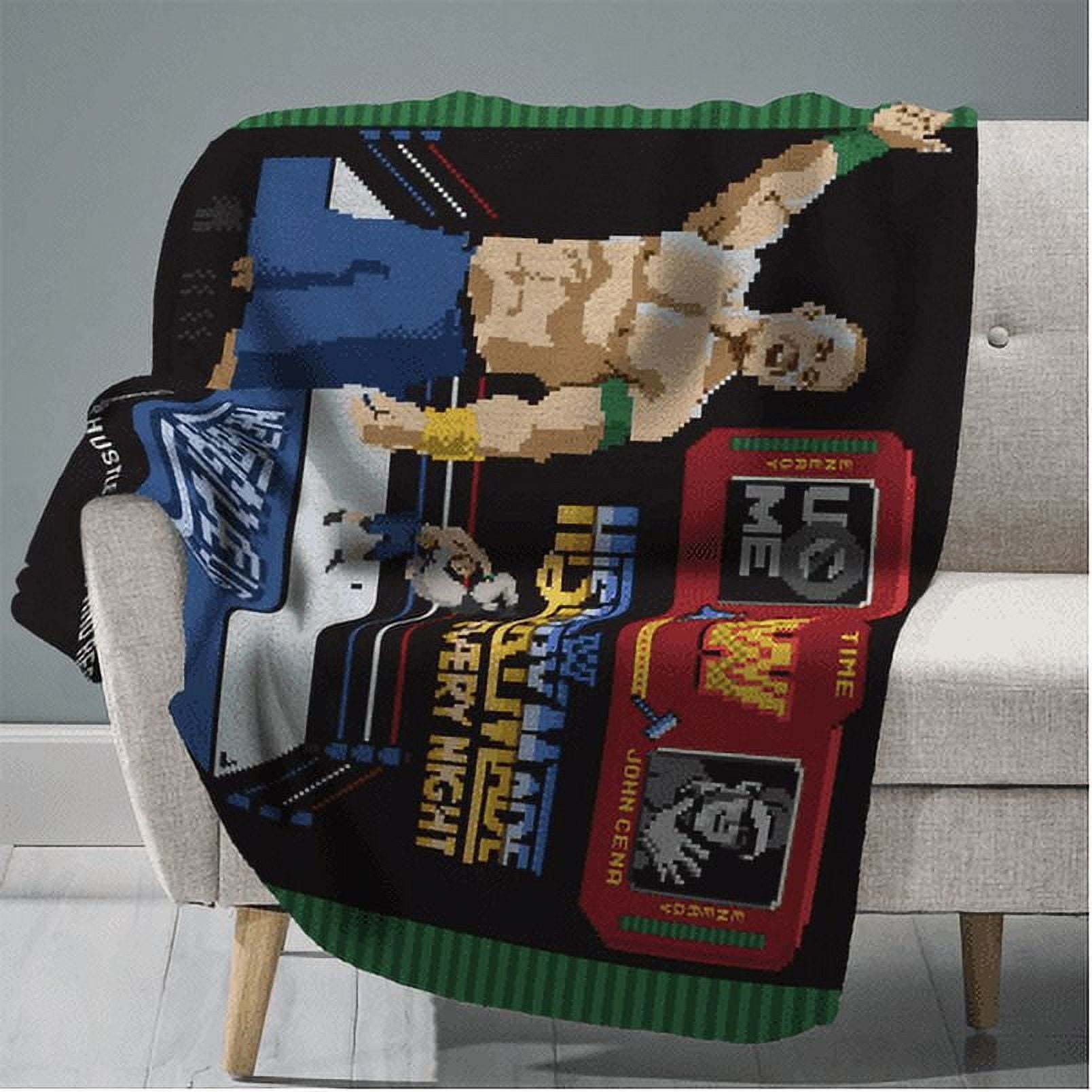 Sleep Squad WWE John Cena 60” x 80” Raschel Plush Blanket - Hustle ...