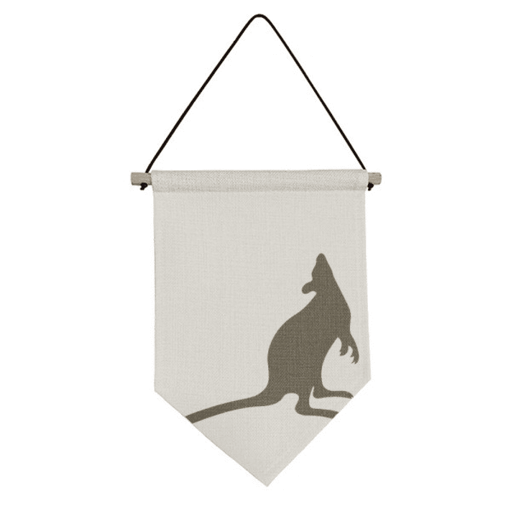 Black Kangaroo Animal Portrayal Canvas Flag Hanging Wall Art Decor ...