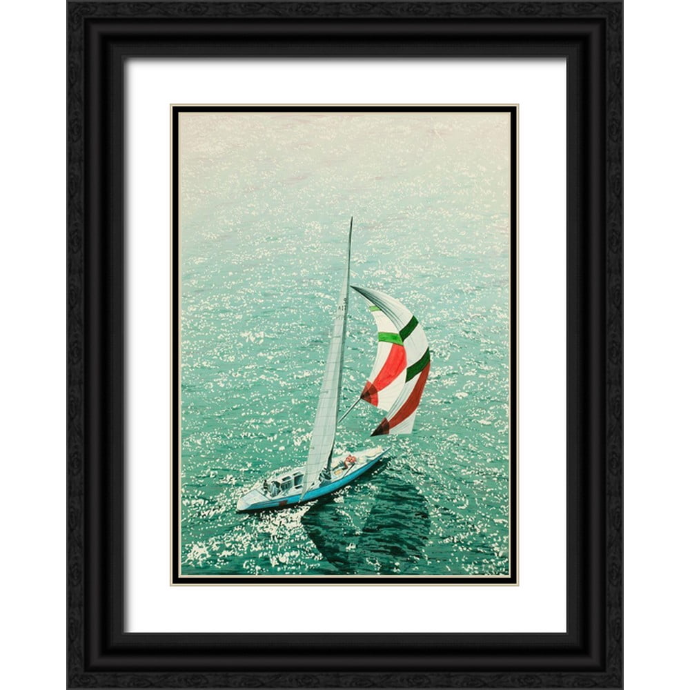 Black, Karl 11x14 Black Ornate Wood Framed with Double Matting Museum ...