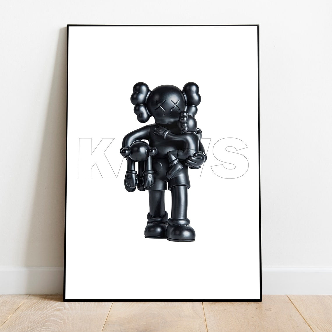 Black Kaws Poster , Kaws Figure Poster, Kaws Wall Art, Hypebeast Decor ...