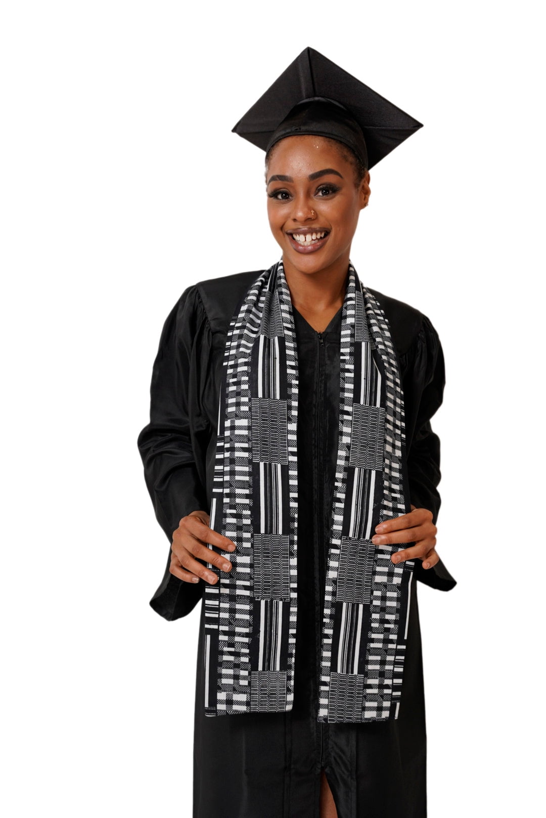 Black Kente African Print Graduation Stole/Sash - Walmart.com