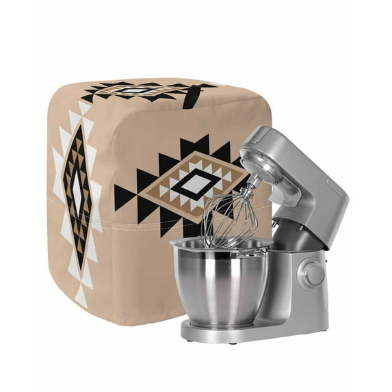 Black Khaki Boho Stand Mixer Dust Cover with Storage Pocket & Handles ...