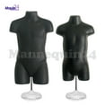 Black Kids' Mannequin Torsos - Child & Toddler Body Forms & 2 Stands ...