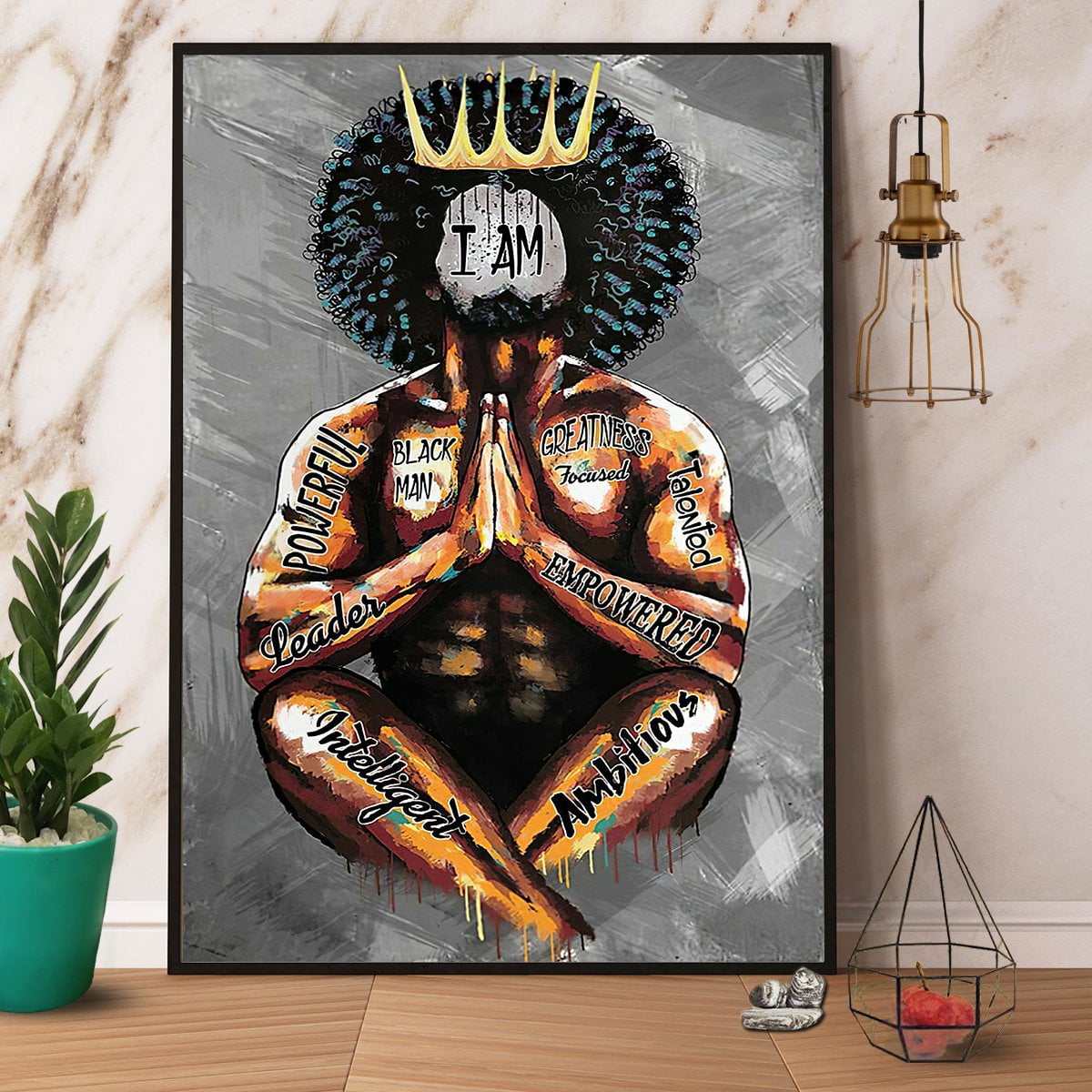 Black King Powerful Leader Empowered Intelligent Ambitious Paper Poster ...