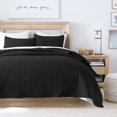 Black King Size Cloud Pattern Quilt Set All Season Bedding - Walmart.com