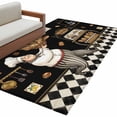 Black Kitchen Baker Area Rug 3x5 Washable Rug Non Slip Rustic Chef ...