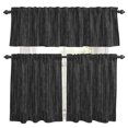 Black Kitchen Curtains Valances 3 Piece Set, Country Vintage Minimalist ...