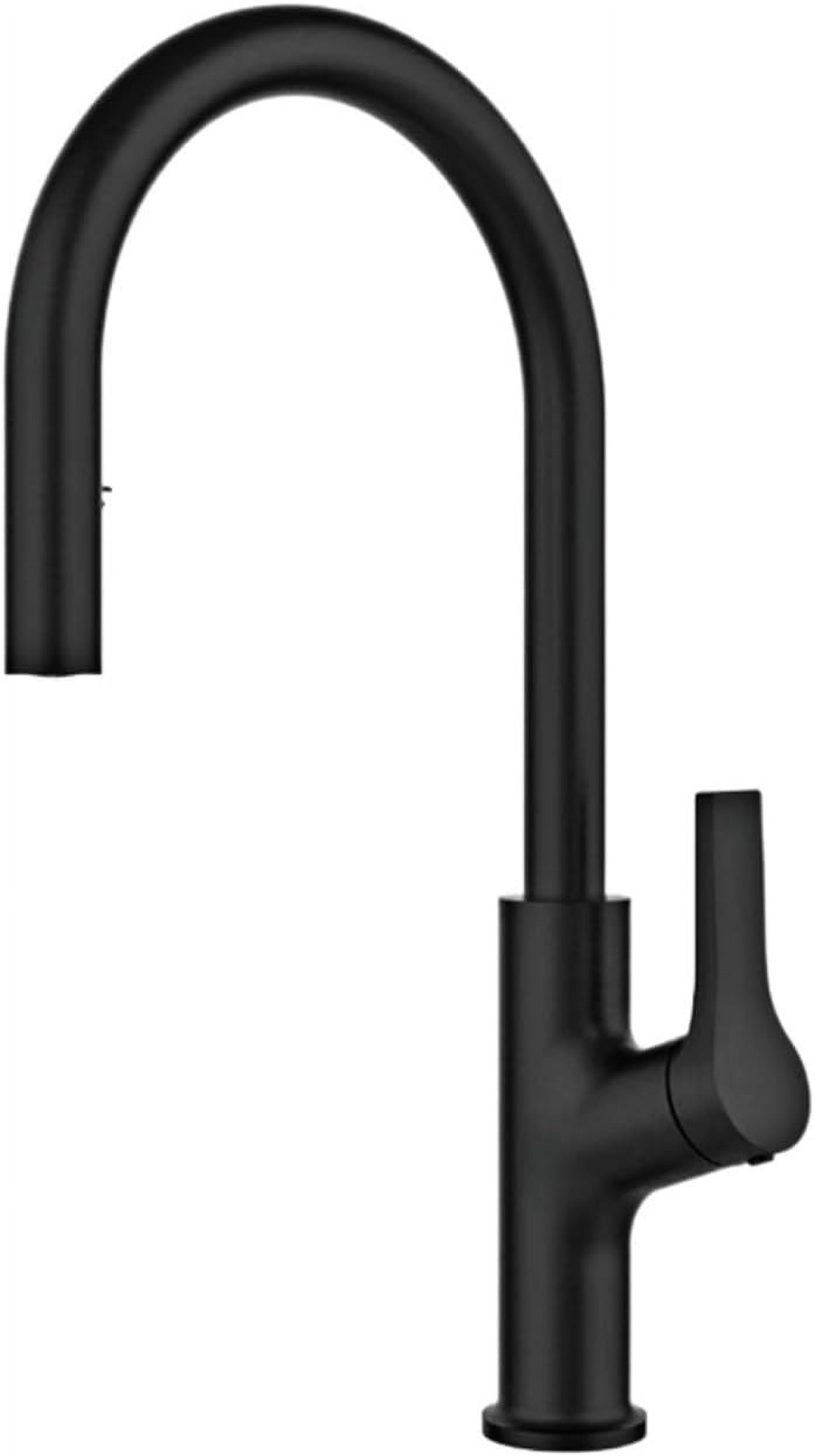 Black Kitchen Faucet Hidden Design Pull-Out Sprinkler Single Handle ...