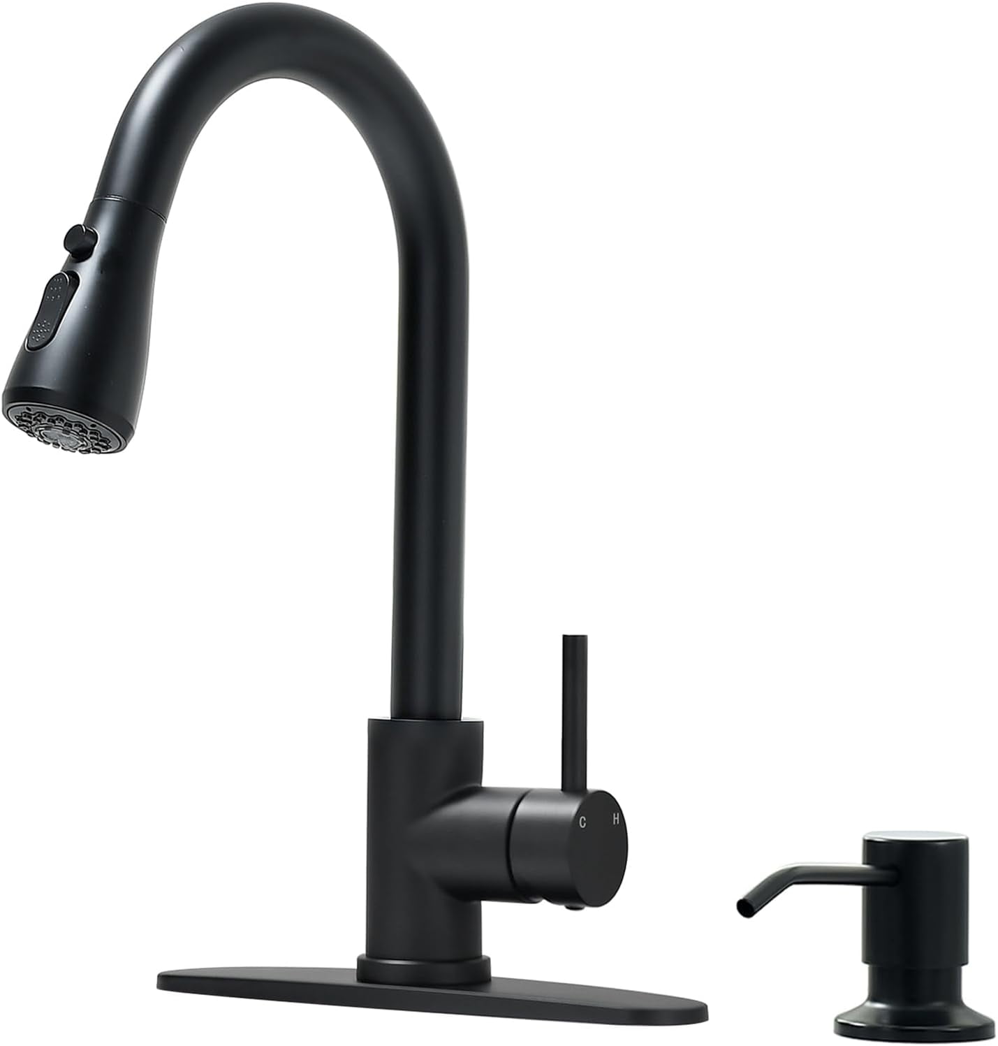 Black Kitchen Faucet With Pull Down Sprayer Vfauosit Kitchen Sink