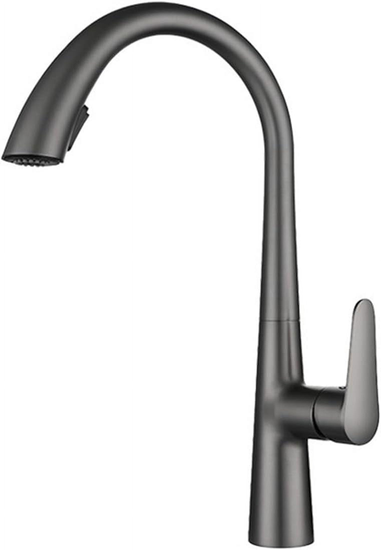 Black Kitchen Faucet Pull-Out Faucet Single Handle hot and Cold Water ...