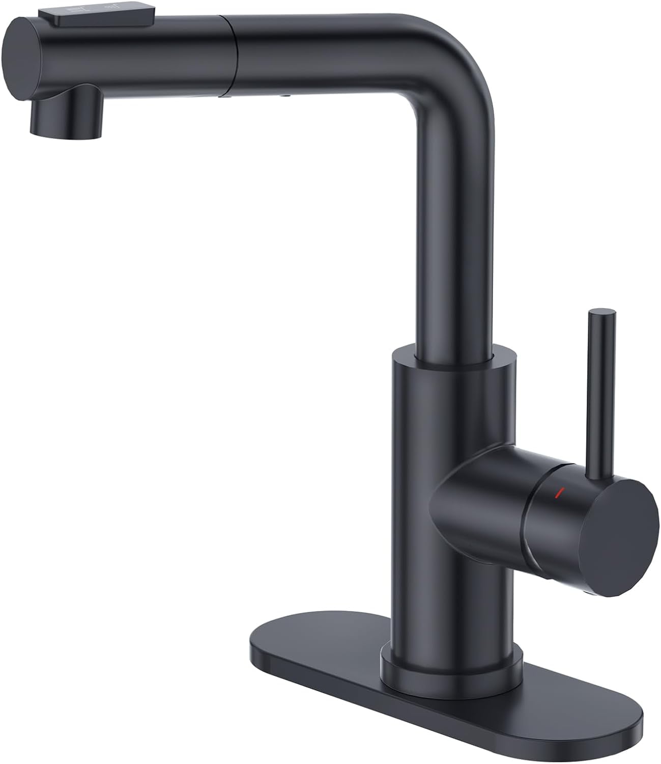 Black Kitchen Faucet with Pull Down Sprayer - Bar Sink Faucets Single ...