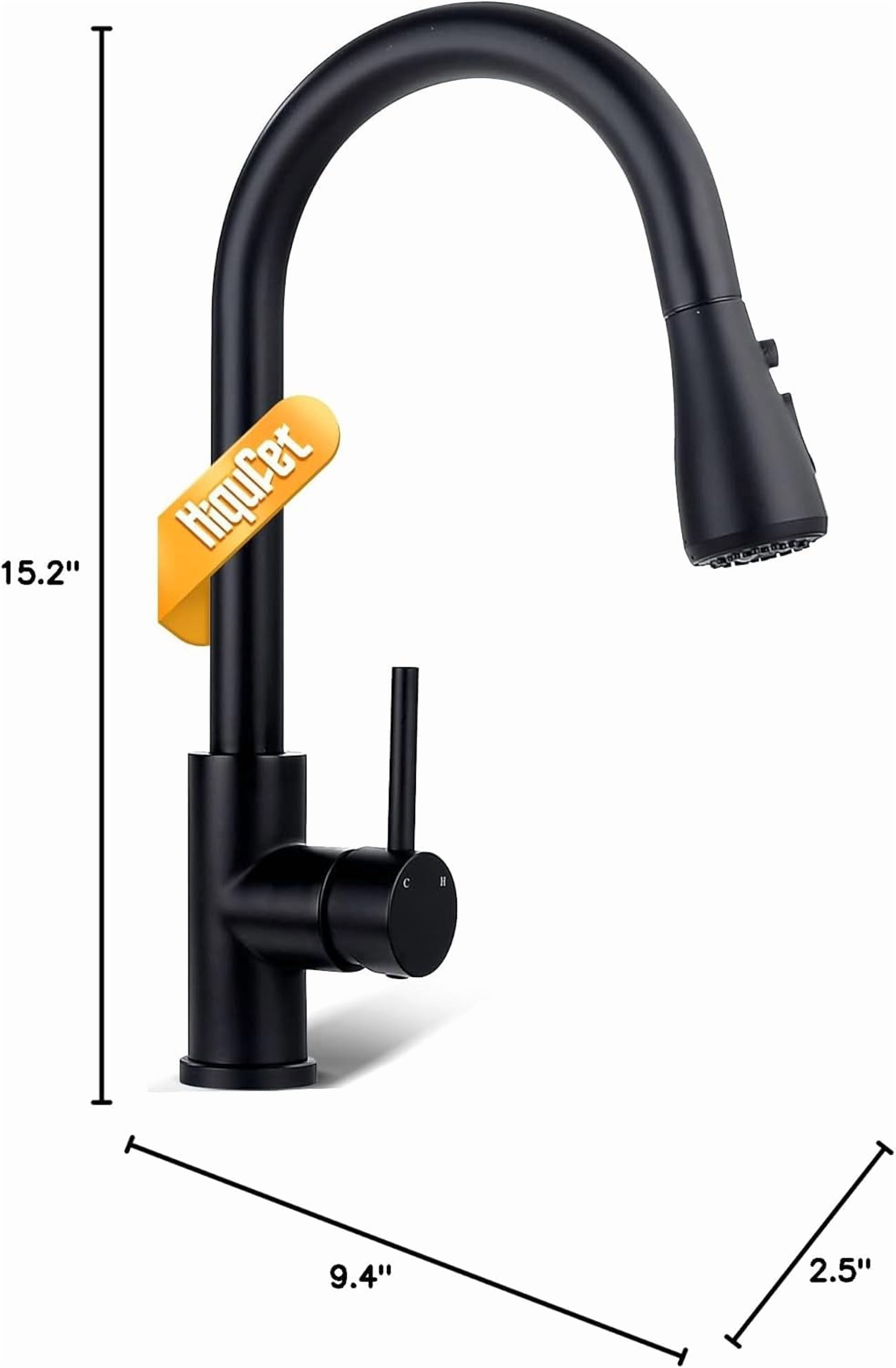 Black Kitchen Faucet with Pull Down Sprayer, Rv Kitchen Sink Faucets ...