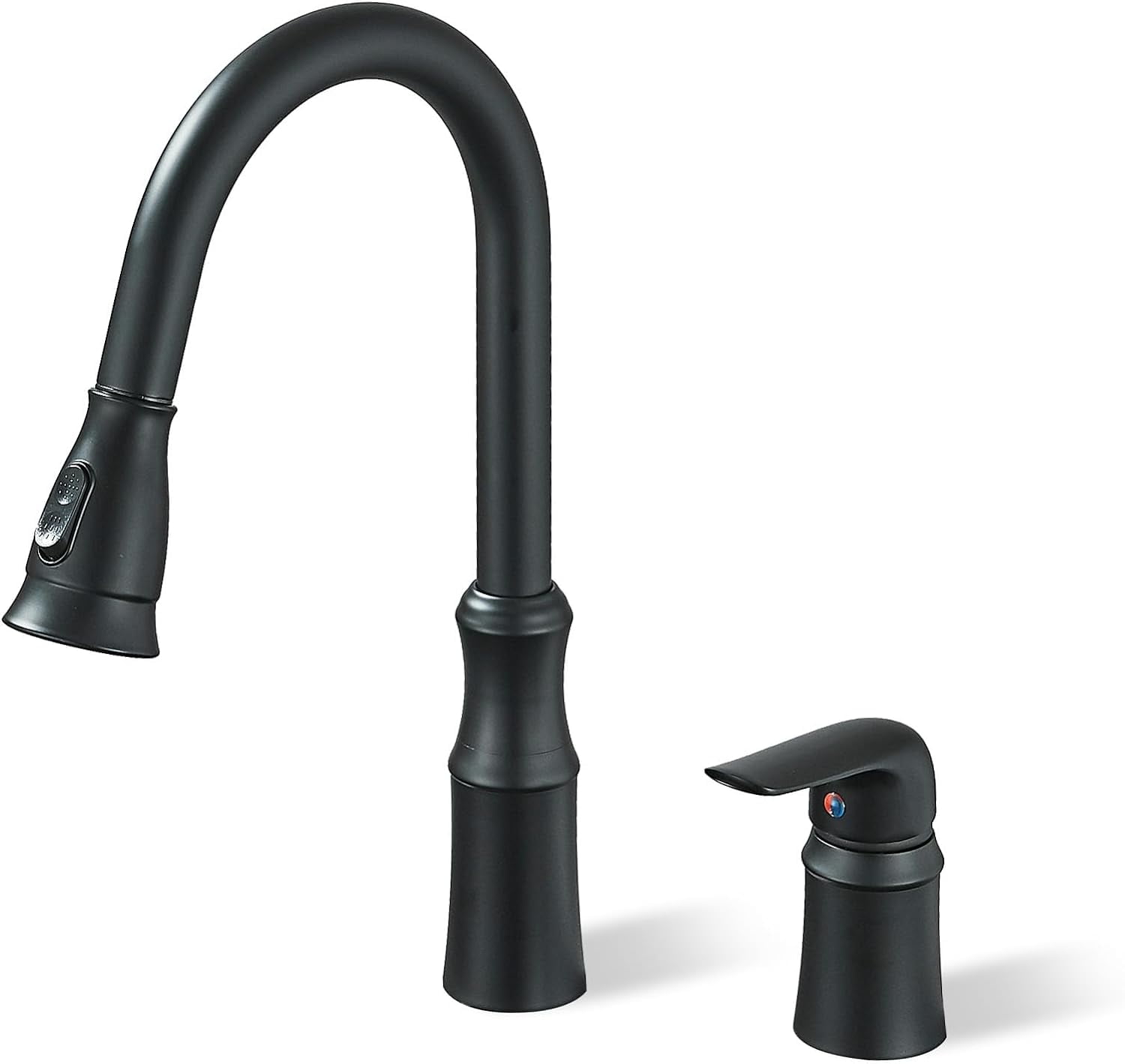 Black Kitchen Faucet Single Hanle 2Hole Sink Mixer Faucet Pull Out/Down ...