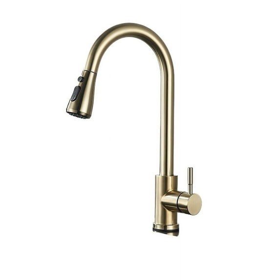 Black Kitchen Faucet, Single Hole Pull Out Spout Kitchen Sink Mixer Tap ...