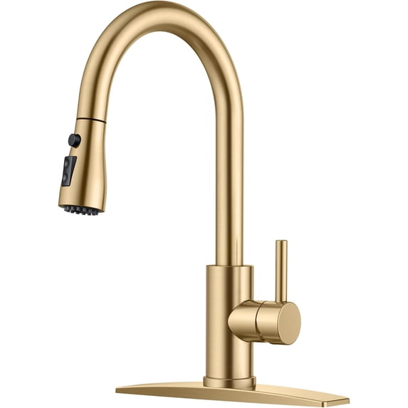 Black Kitchen Faucet with Soap Dispenser and Pull Down Sprayer, Bar ...