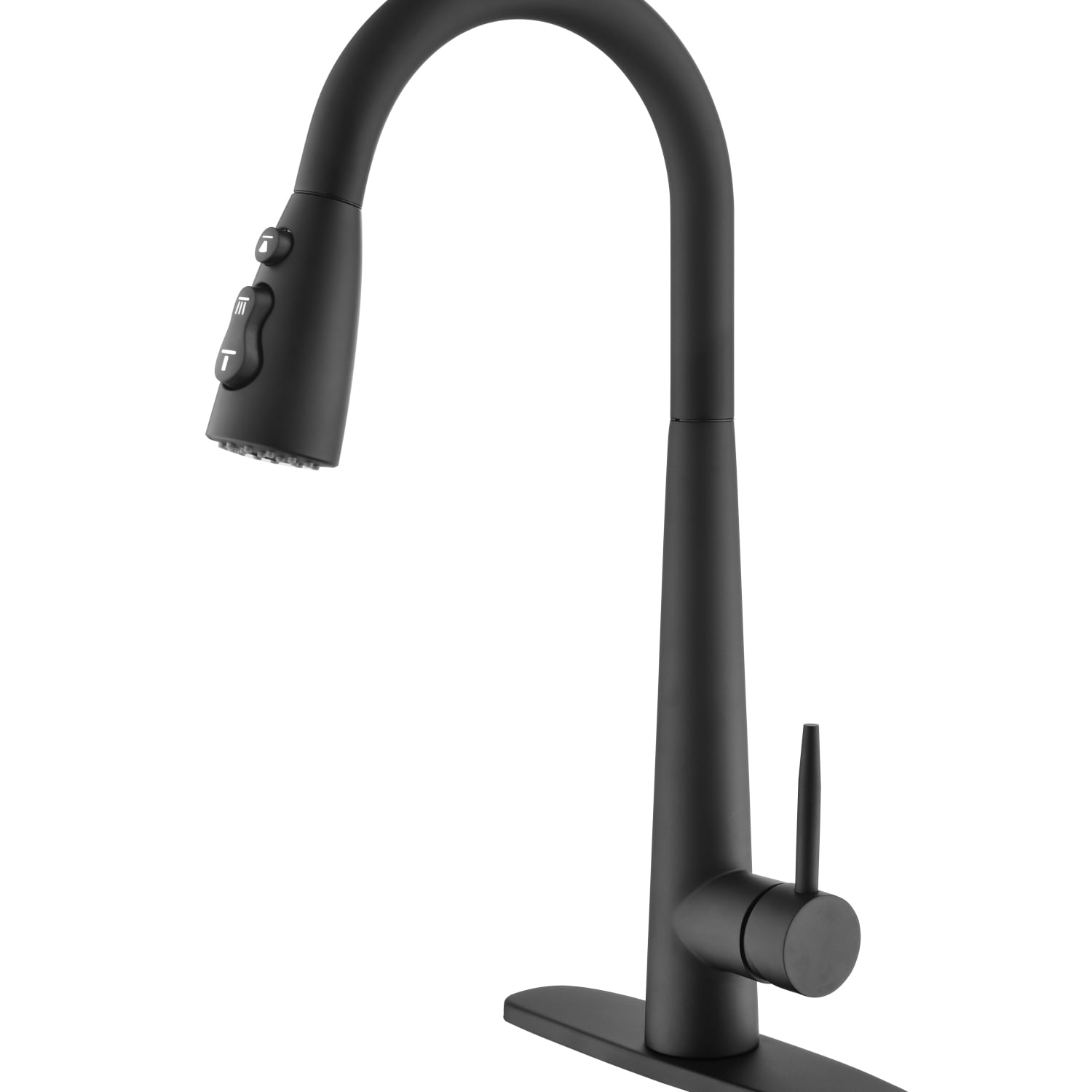 Black Kitchen Faucets with Pull Down Sprayer Kitchen Sink Faucet with ...