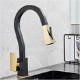 Black Kitchen Faucets Square Pull Out Kitchen Sink Hot Cold Water Mixer ...