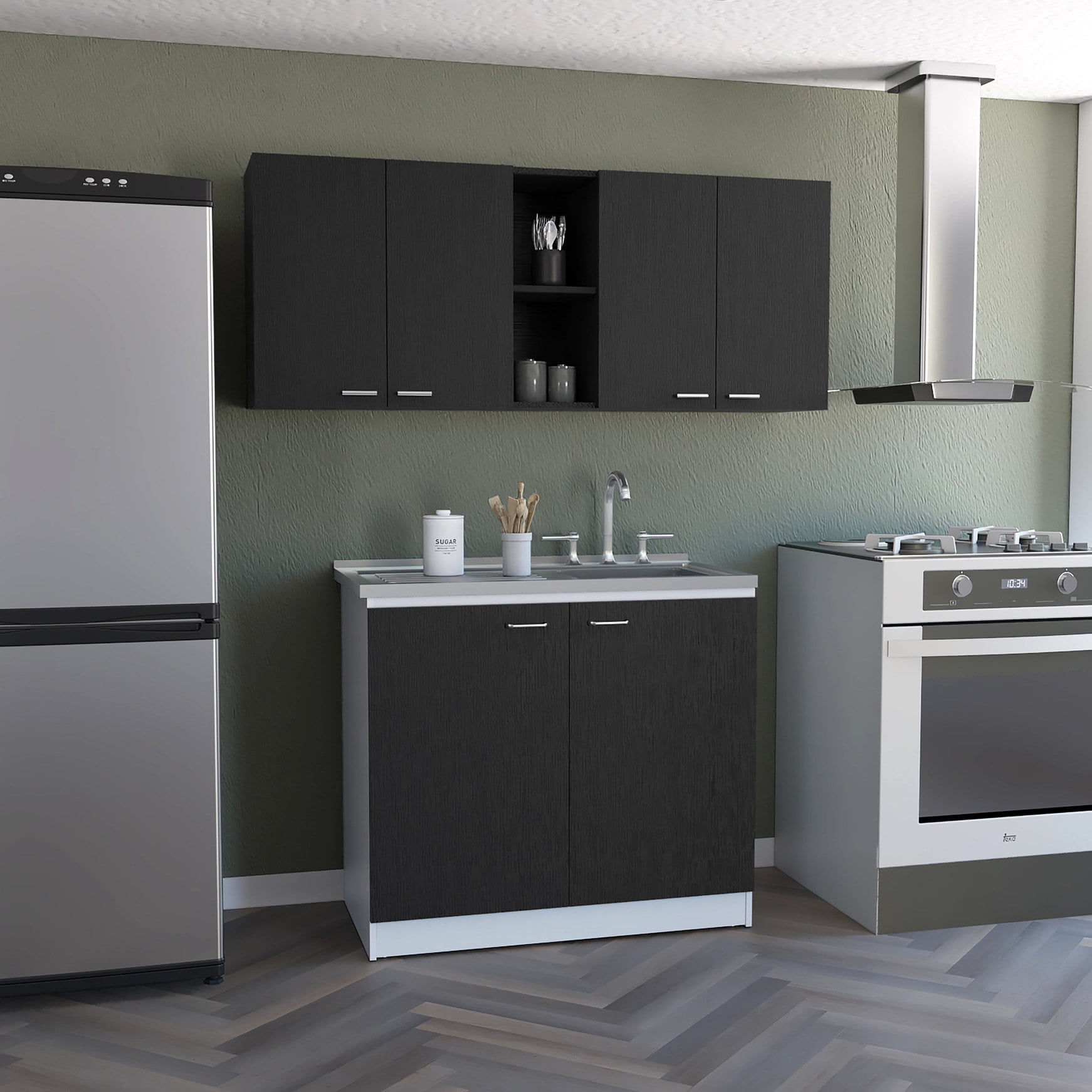 Black, Kitchen Set - Easy - to - follow Assembly Instructions - Dining ...