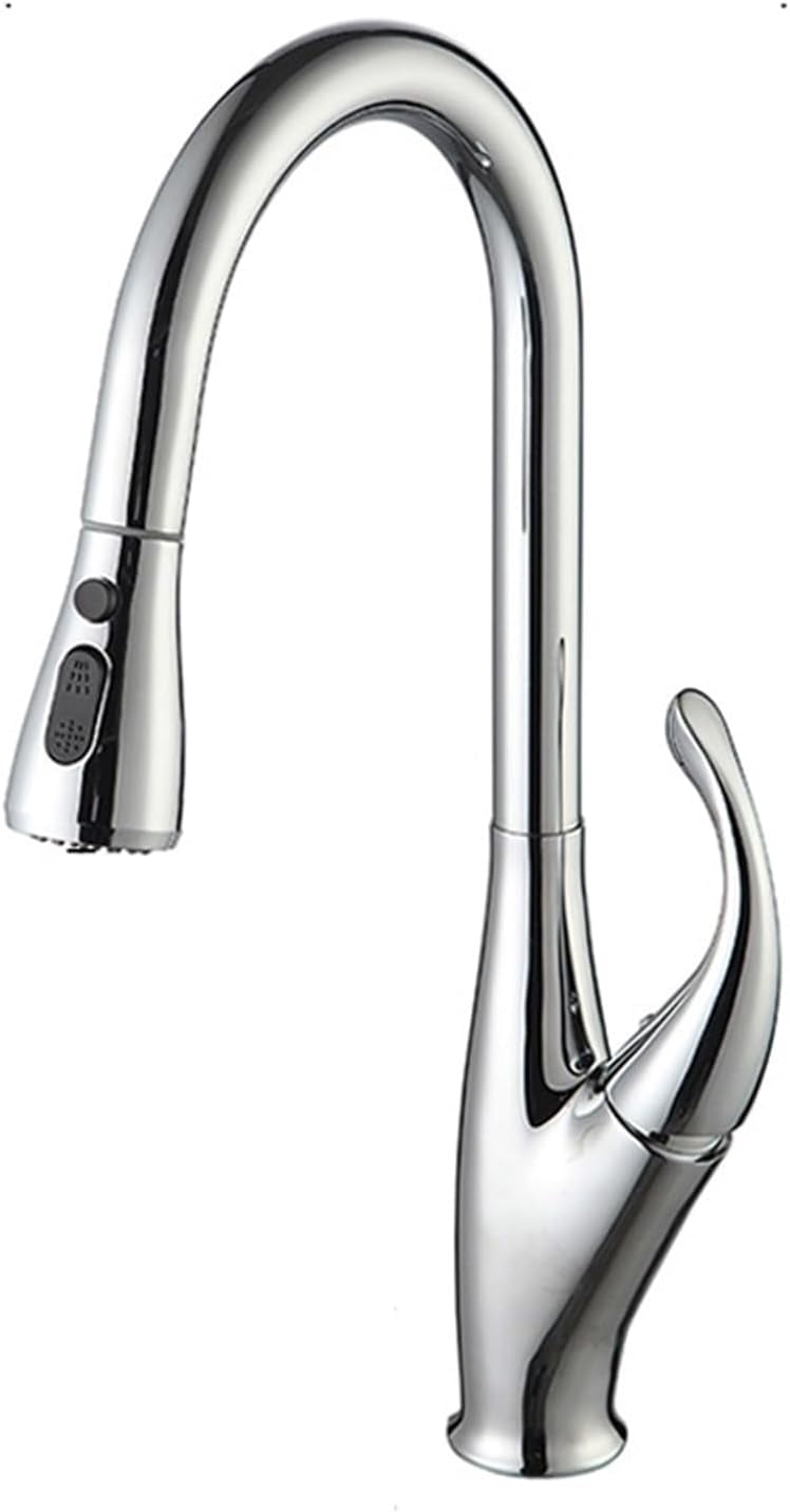 Black Kitchen Sink Mixers One Handle Stream Sprayer Shower Head Deck ...