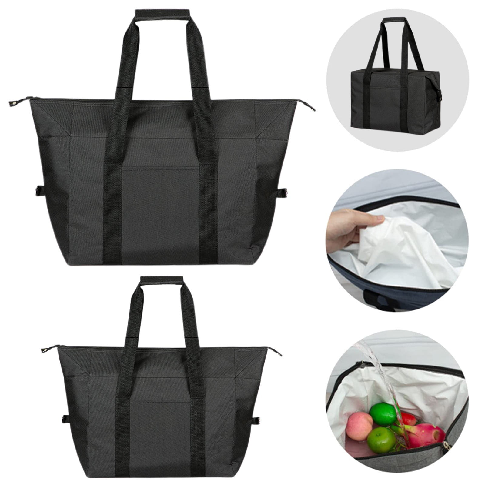 Black Kitchen Storage Bags Student Lunch Box Bag Handheld Thickened ...