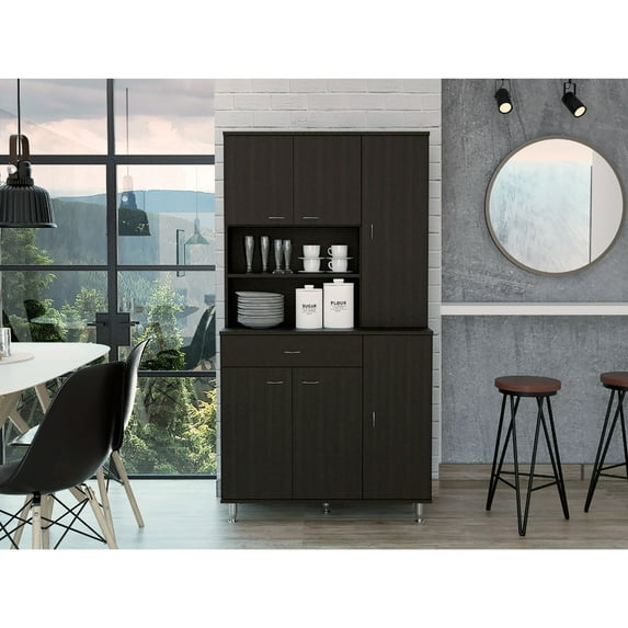 Black Kitchen Storage Unit | Suitable for Pots and Pans | Particle ...