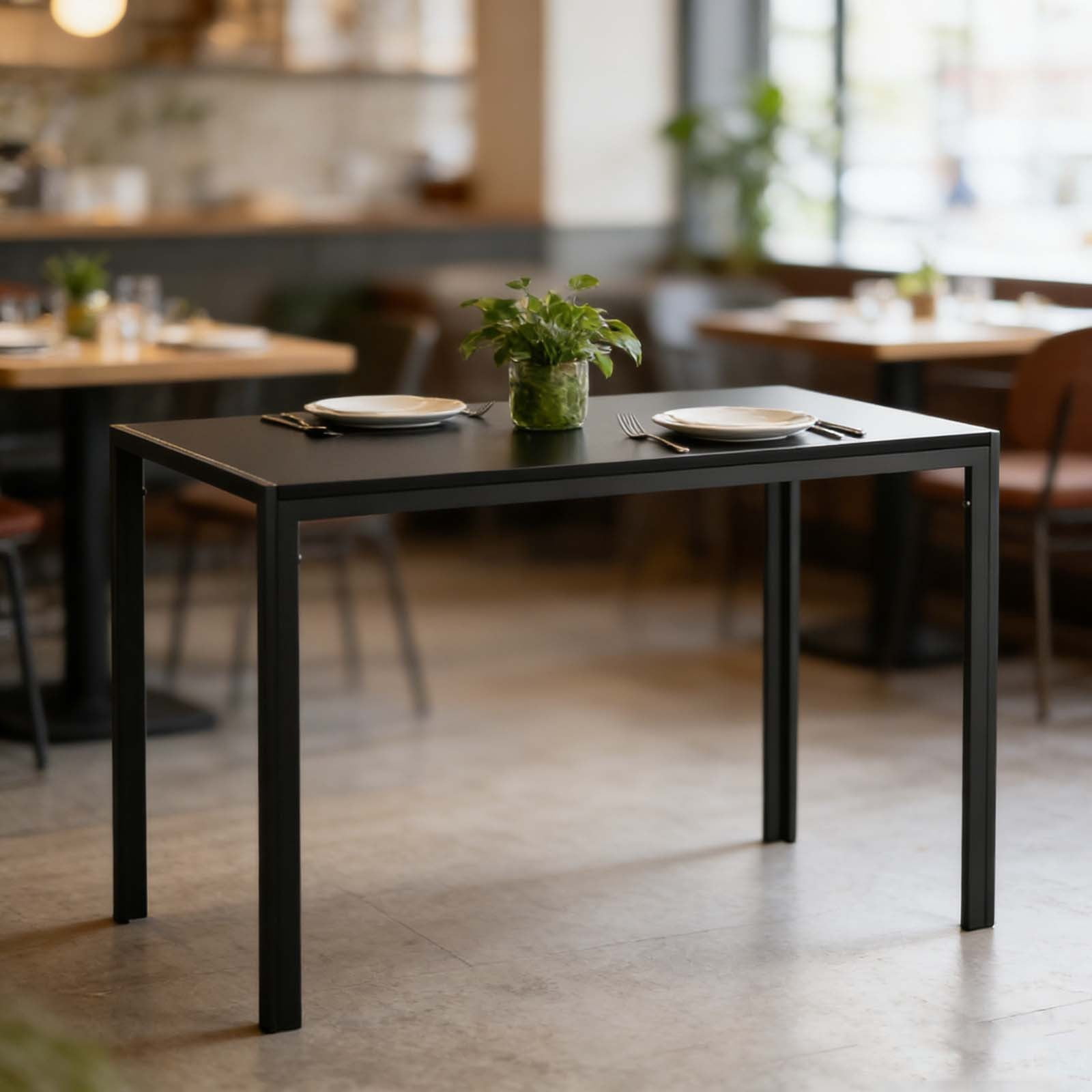 Black Kitchen Table for Family Gatherings, Large Dining Table for ...