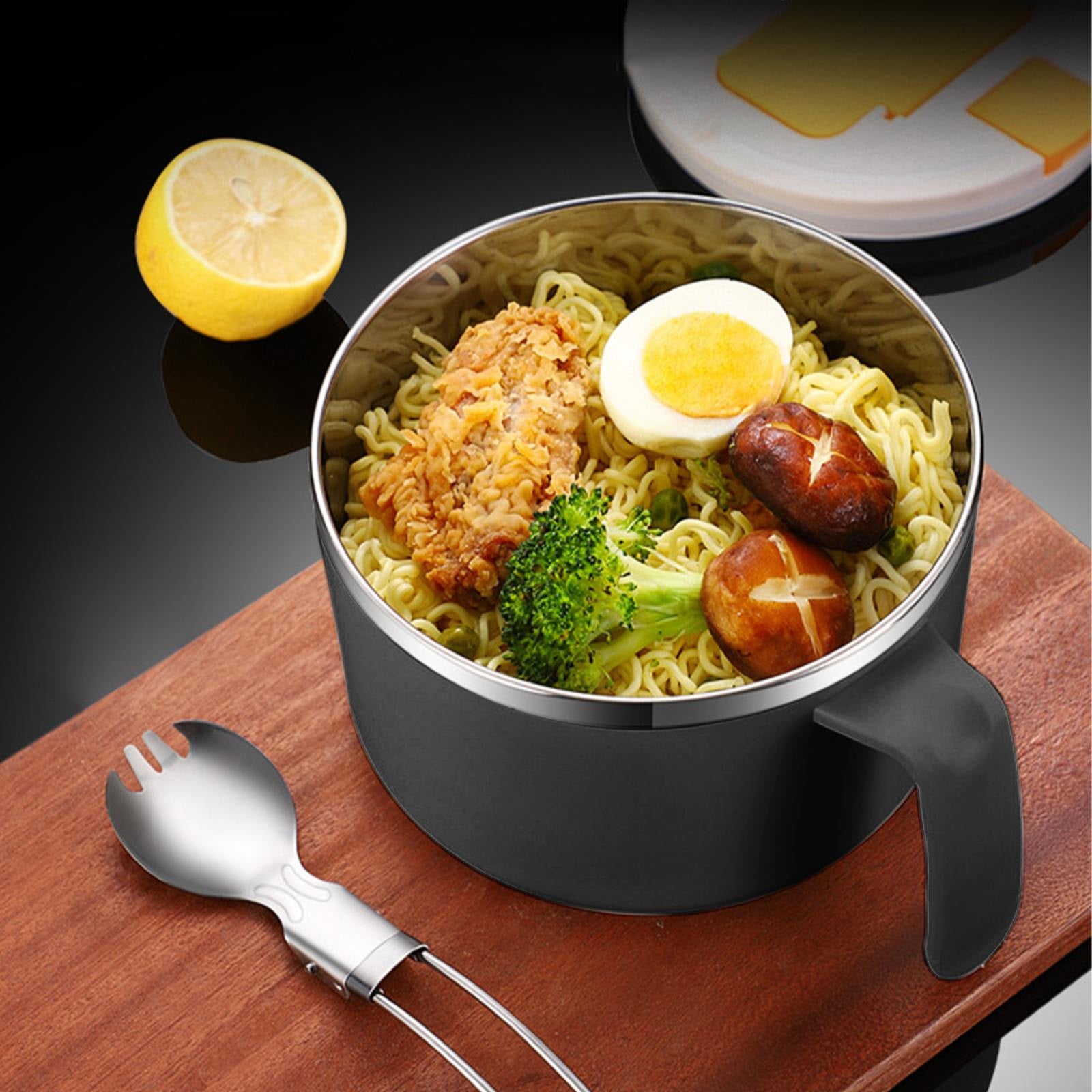Black Kitchen Tableware 1200Ml 304 Stainless Steel Noodle Bowl ...