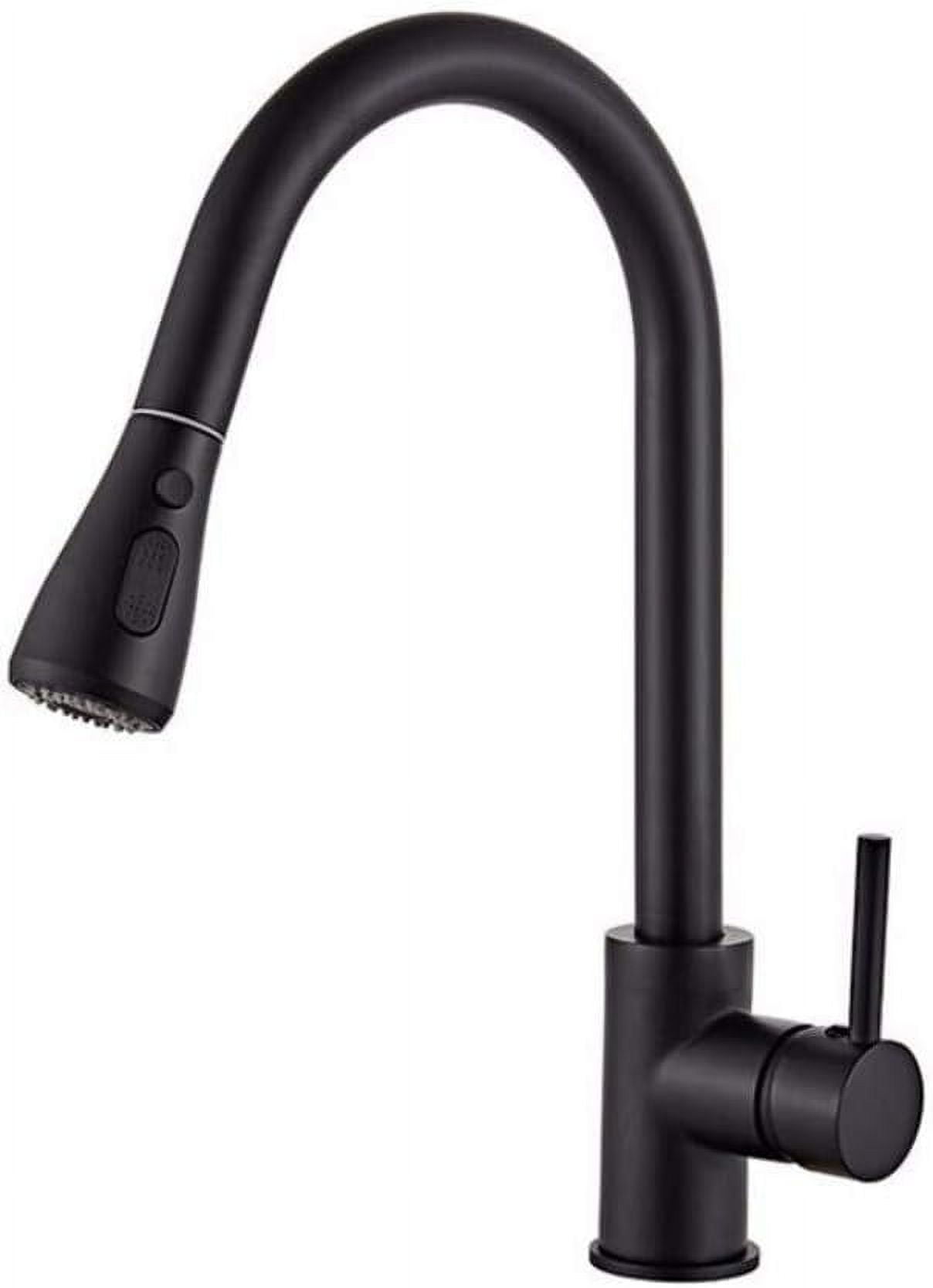Black Kitchen Washing Pot Faucet Cold and Hot Pull Type Expansion ...