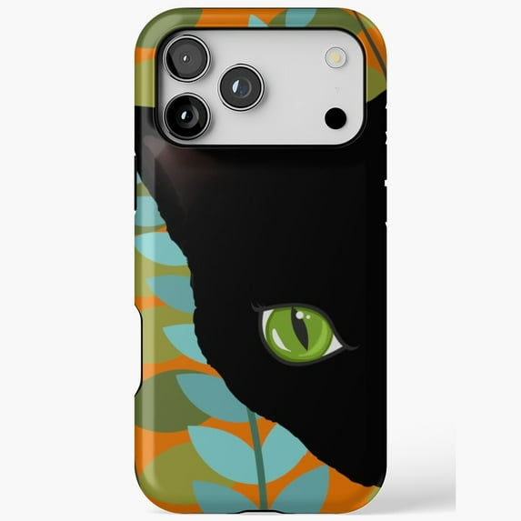 Black Kitty Art Protective Cover for iPhone 11 12 13 14 15 16 17 Pro ...