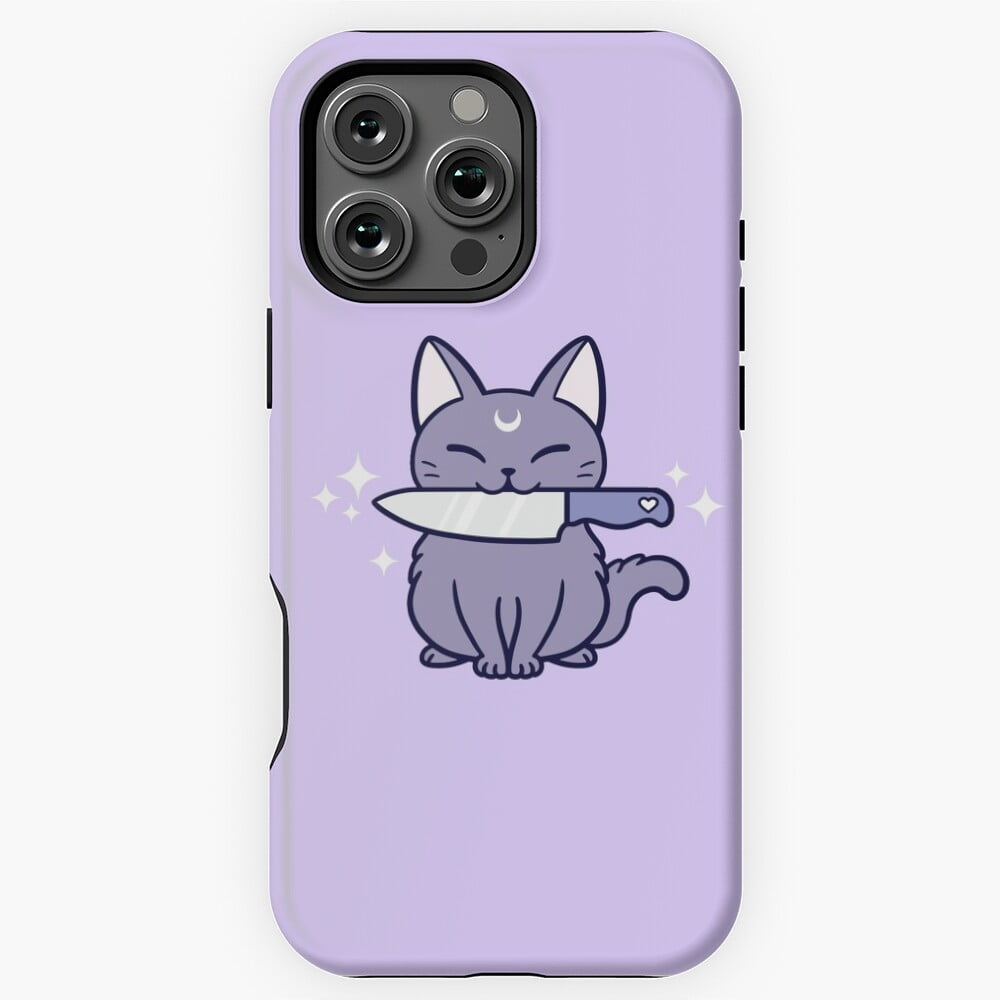 Black Knife Kitten 01 Nikury Phone Case for iPhone 16 15 14 13 12 11 ...