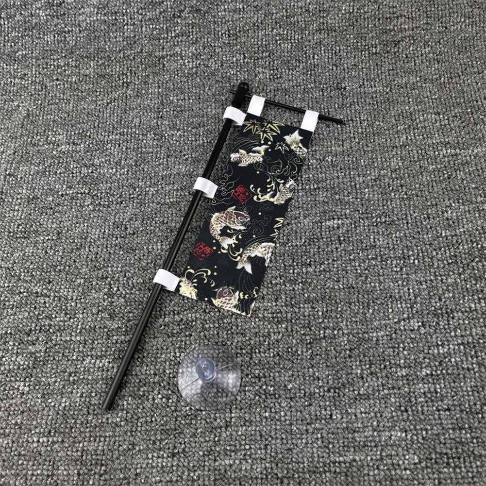 Black Koi (A)$Japanese style knife flag car interior ornaments front ...