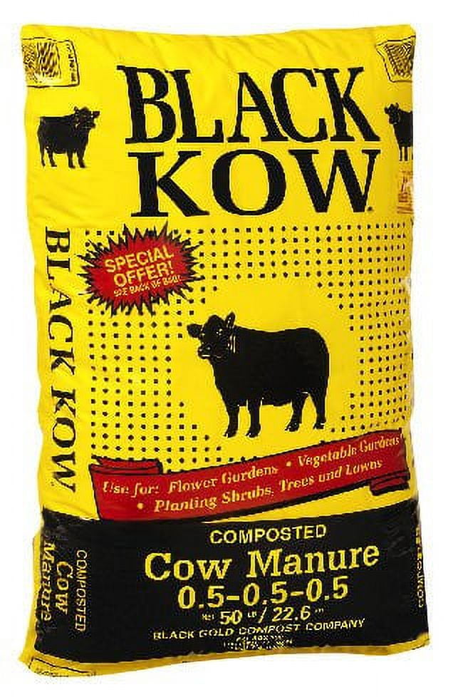 Black Kow Composted Cow Manure Fertilizer, 35 lb Bag with Slow Release ...