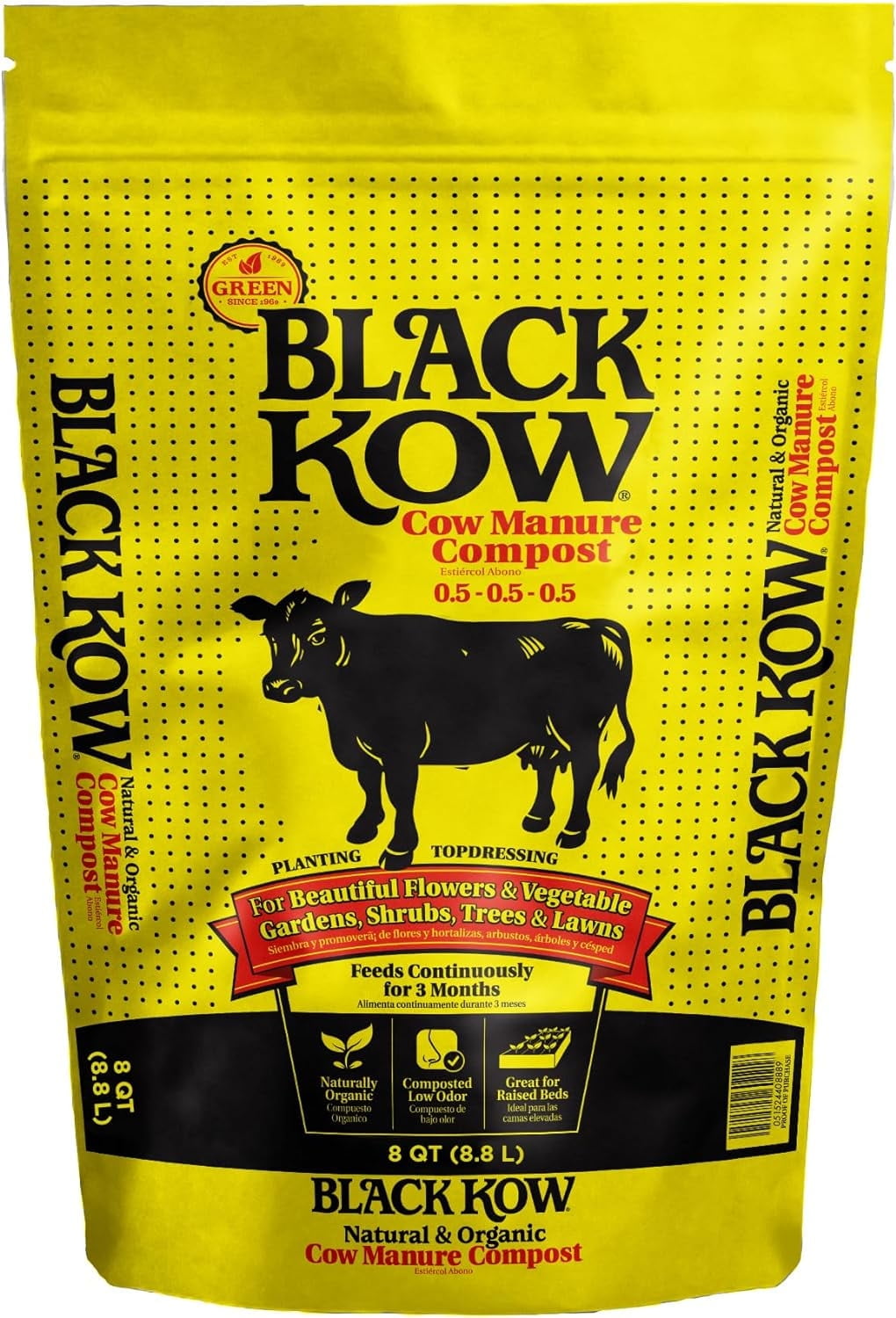 Black Kow Nitrogen Phosphate Composted Cow Manure Fertilizer for Soil ...