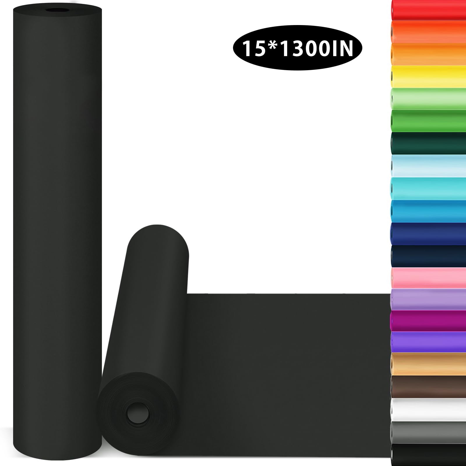 Black Kraft Paper Roll - 15 inches x 1300inches - Recyclable Paper ...