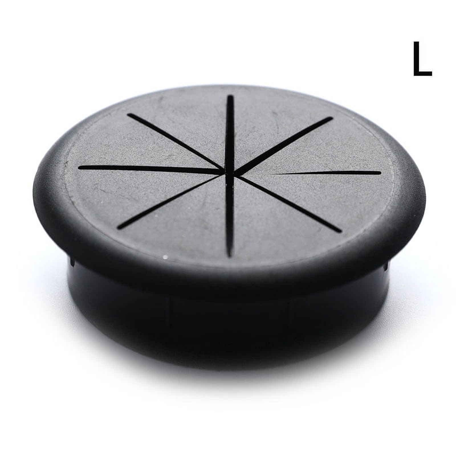 (Black L) 1Pc Flexible Silicone Cable Hole Cover Desk Cord Grommet ...