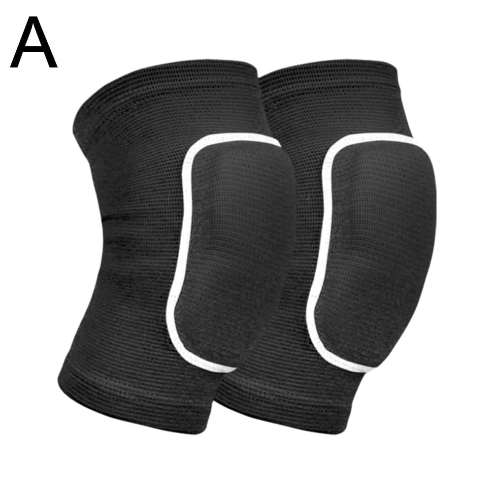 Black L Adult Sponge Knee Pads For Warmth, Volleyball, Dance, Kneeling ...