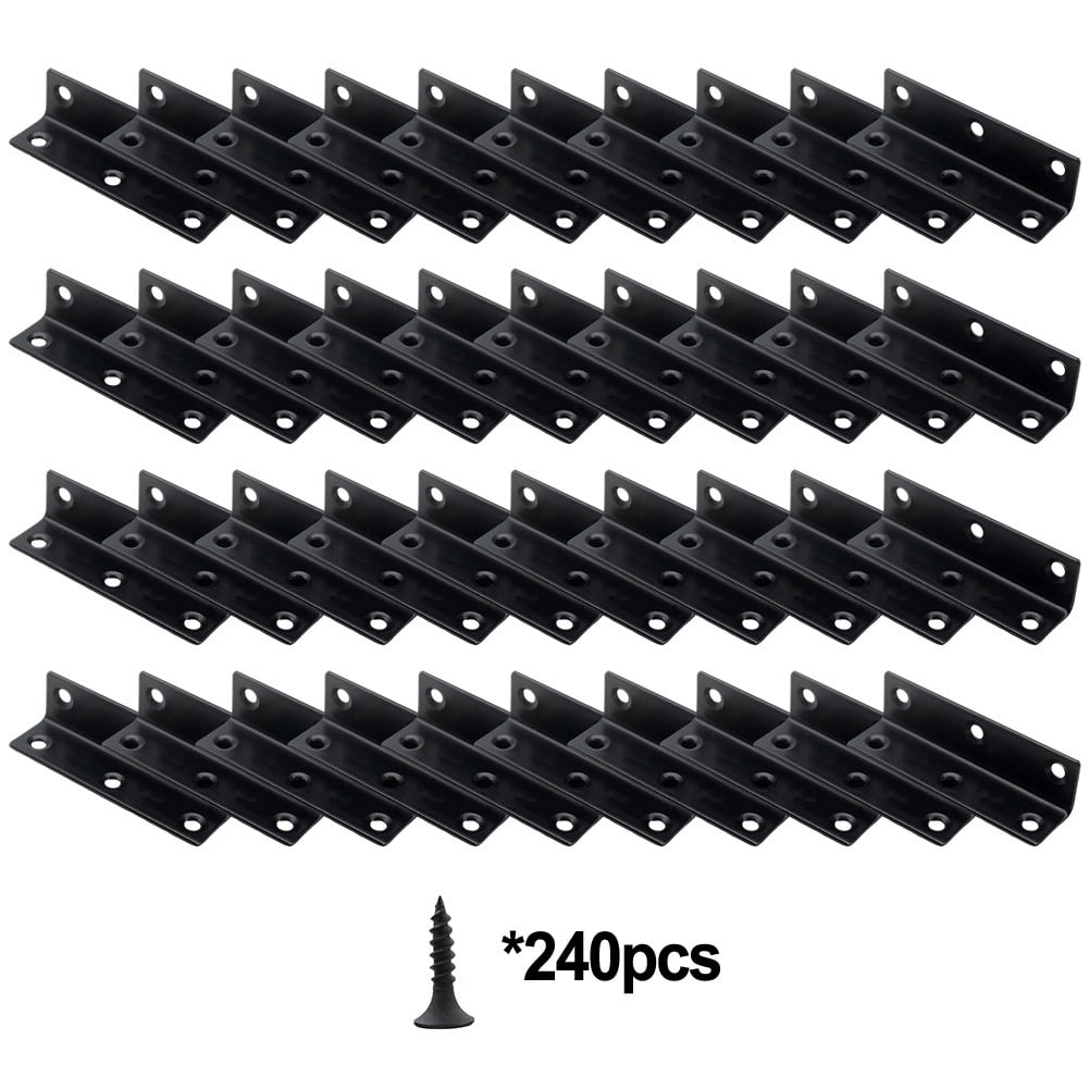 Black L Brackets for Wood L Brackets for Raised Garden Bed- Stable ...